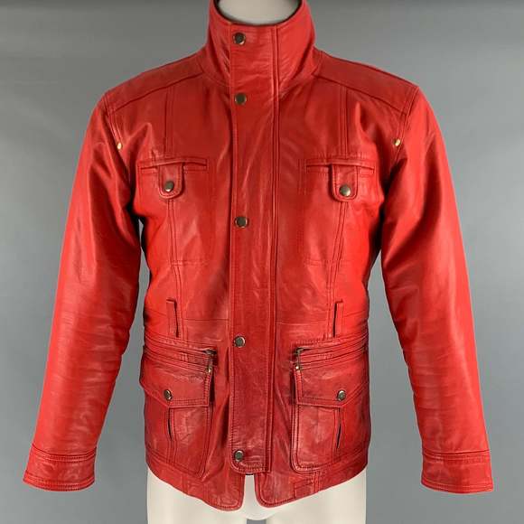 LEATHER CULT | Jackets & Coats | Leather Cult Red Brown Mixed Materials ...